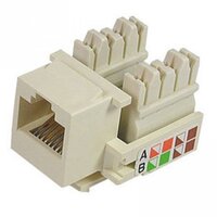 KEYSTONE RJ 45 CAT5e BEGE BRANCO ou PRETO - BaixadaNet Telecom