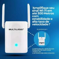 ROTEADOR REPETIDOR MULTILASER UNIVERSAL WIFI 300 MBPS RE059 ...